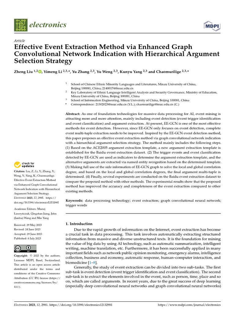 Effective Event Extraction Method Via Enhanced Graph Convolutional