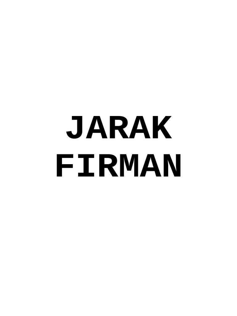Script Jarak Firman | PDF