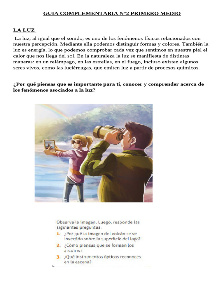 Guia Complementaria N°2 Primero Medio | PDF