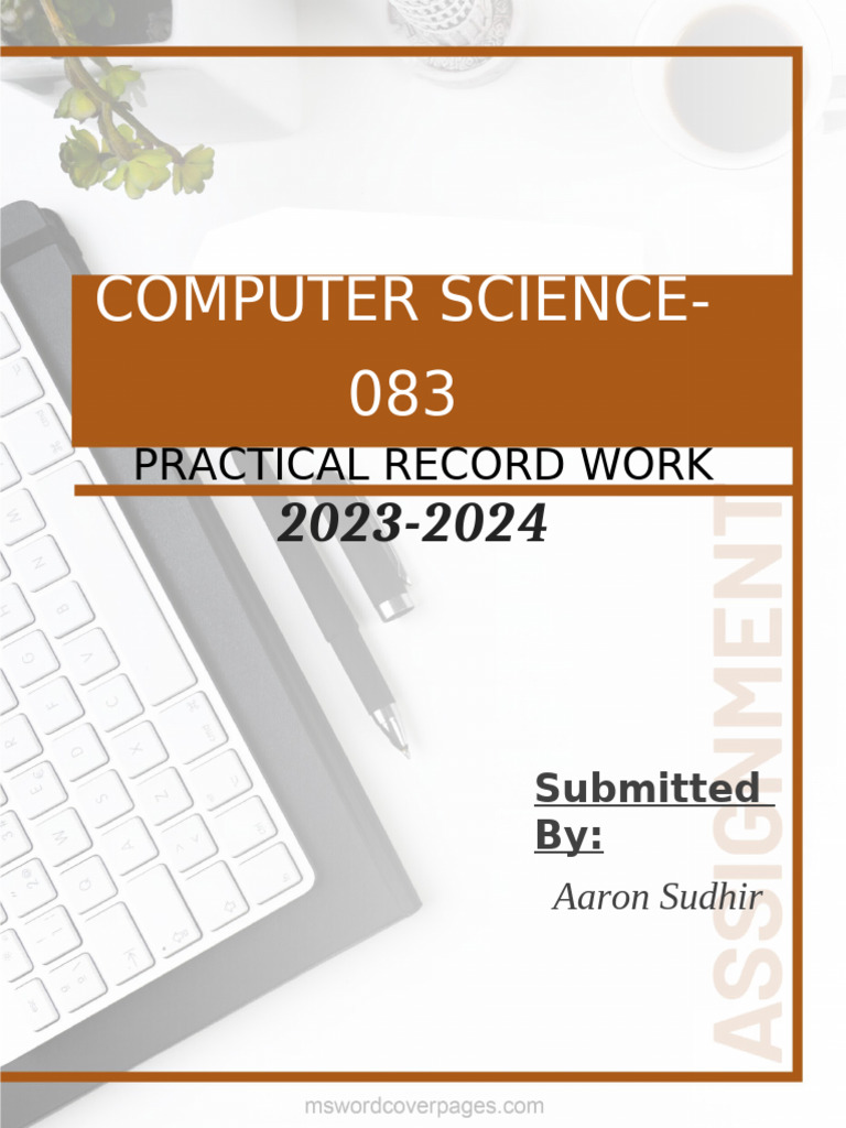 Computer Science Practical Record 2023-24 | PDF