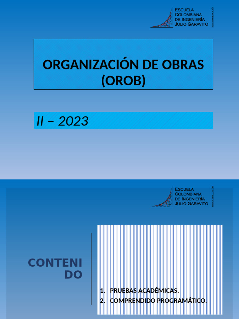 Catedra OROB II-2023 - Primer Tercio | PDF | Estudio de factibilidad ...