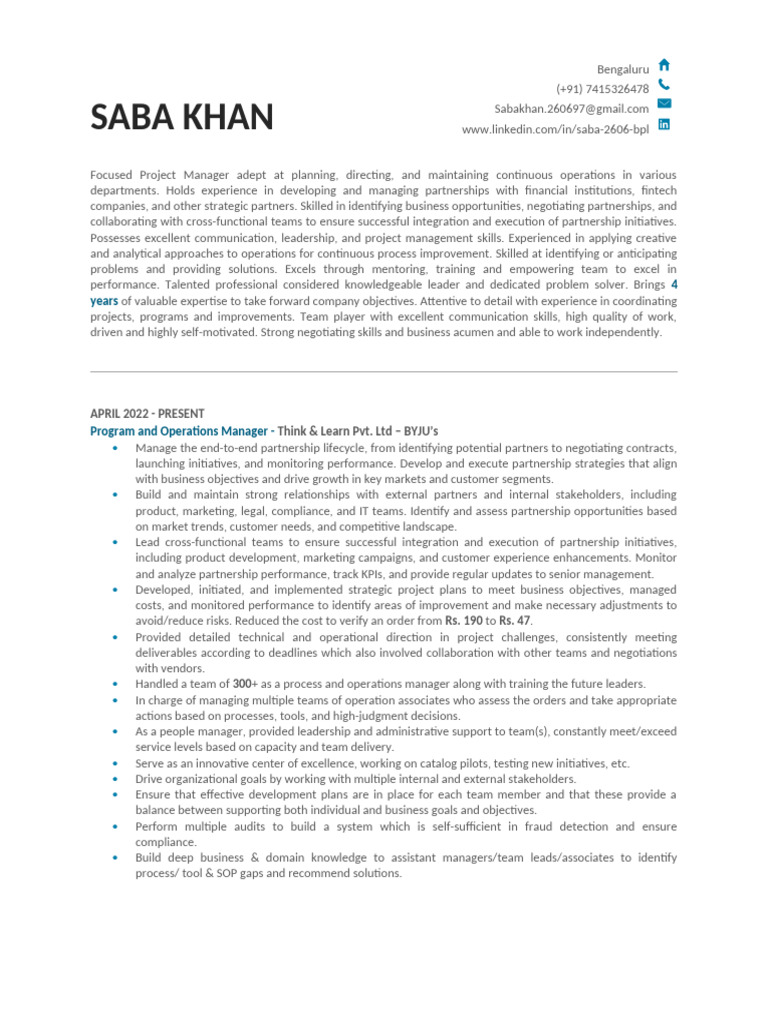 SABA KHAN | PDF | Audit | Performance Indicator