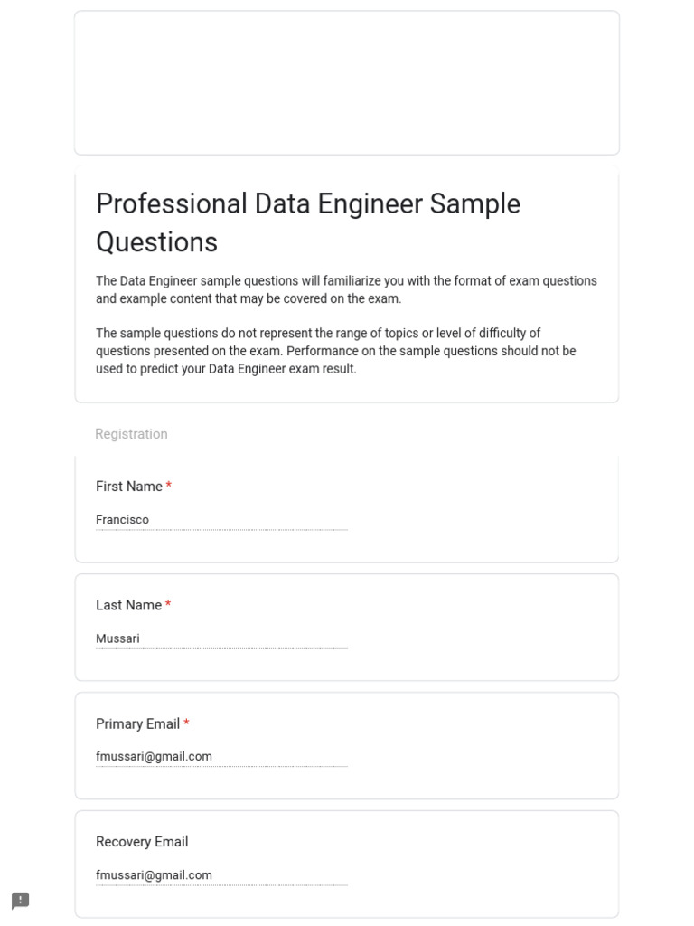 Professional Data Engineer Sample Questions | PDF | Apache Spark | Databases
