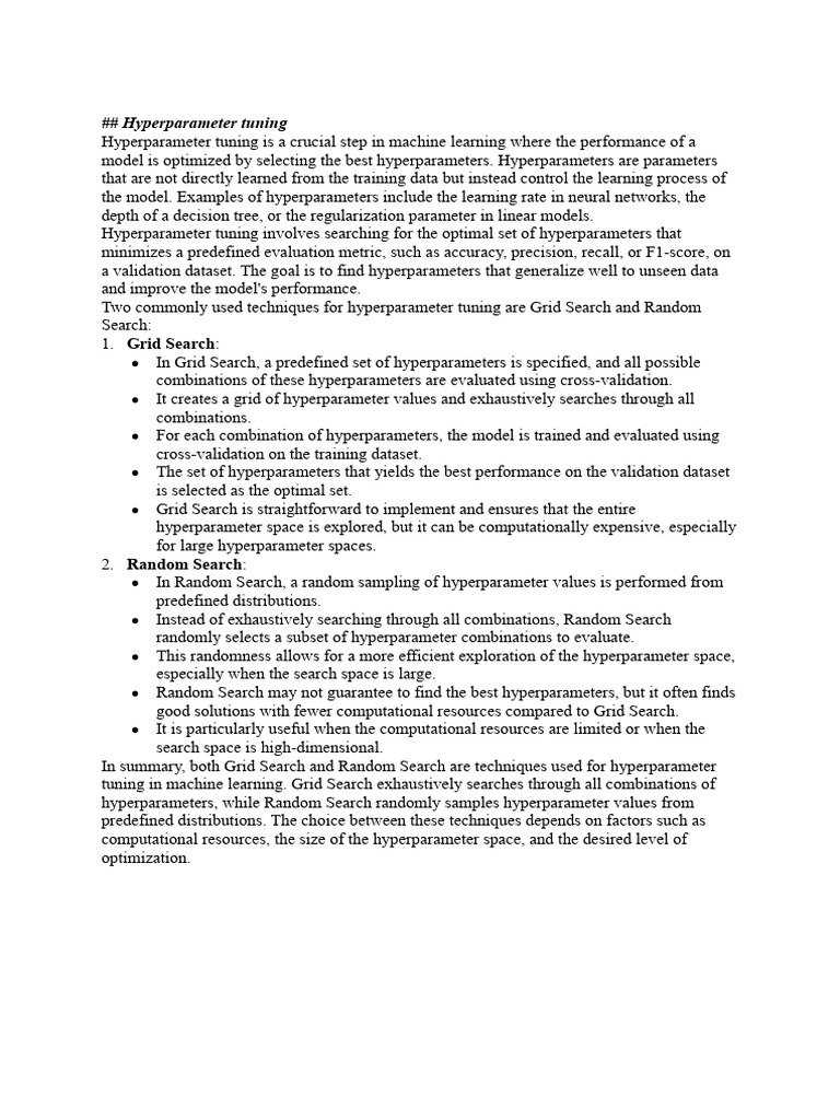 Hyperparameter Tuning | PDF | Theoretical Computer Science | Statistical Analysis