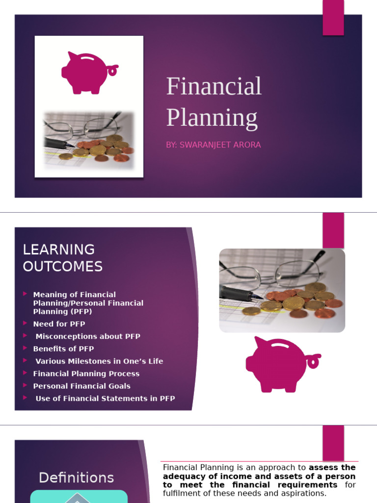 1 Introduction Finanacial Planning | PDF | Expense | Wealth