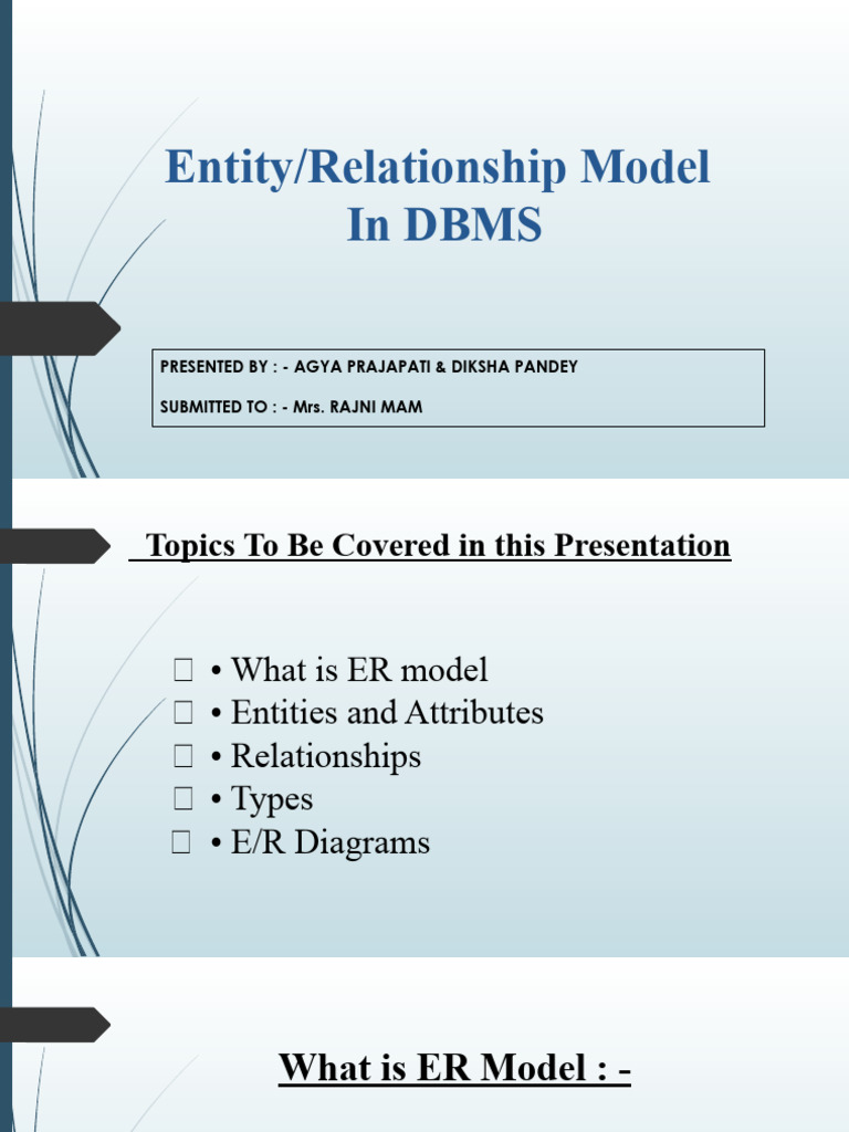 Understanding ER Models in DBMS | PDF