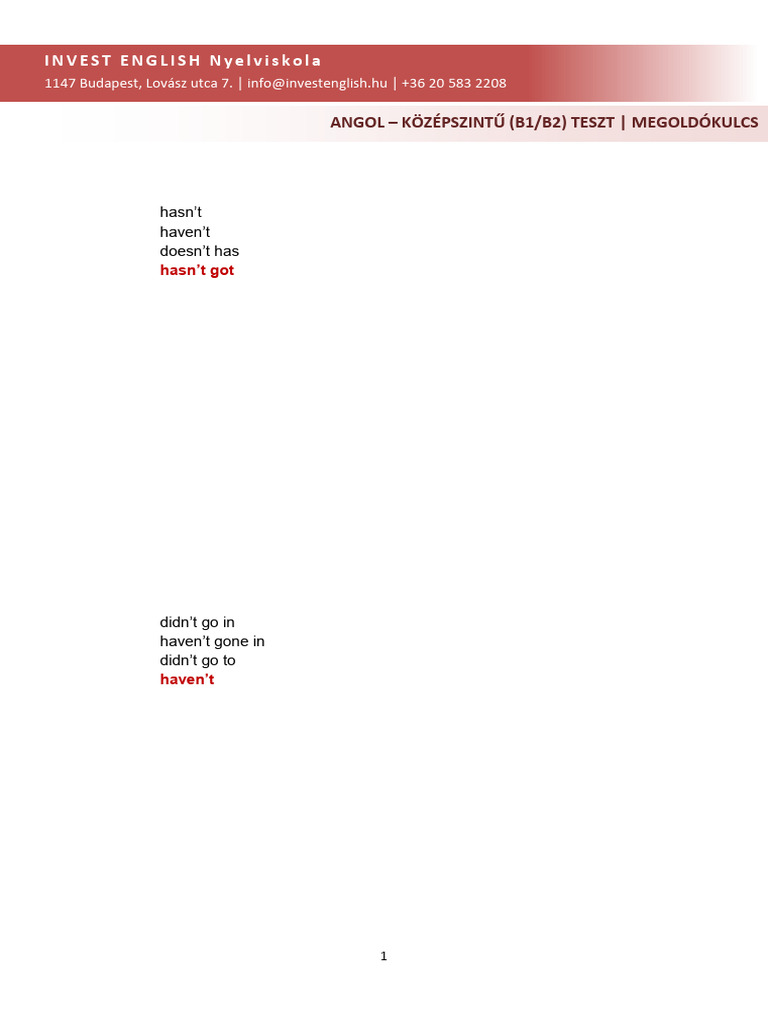 angol-kozep-kulcs | PDF