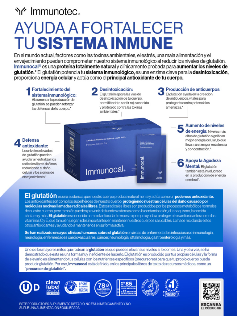 Immunocal Azul | PDF | Antioxidante | Glutatión