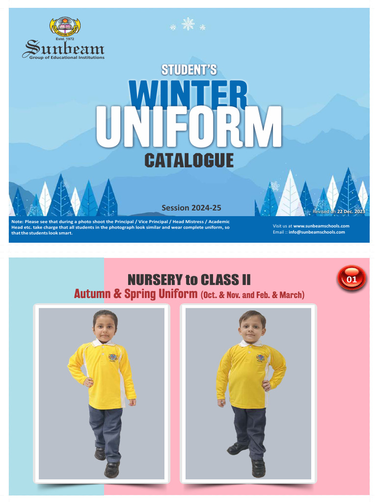 Sunbeam School Winter Uniform Guide | PDF | Sweater | Shoe