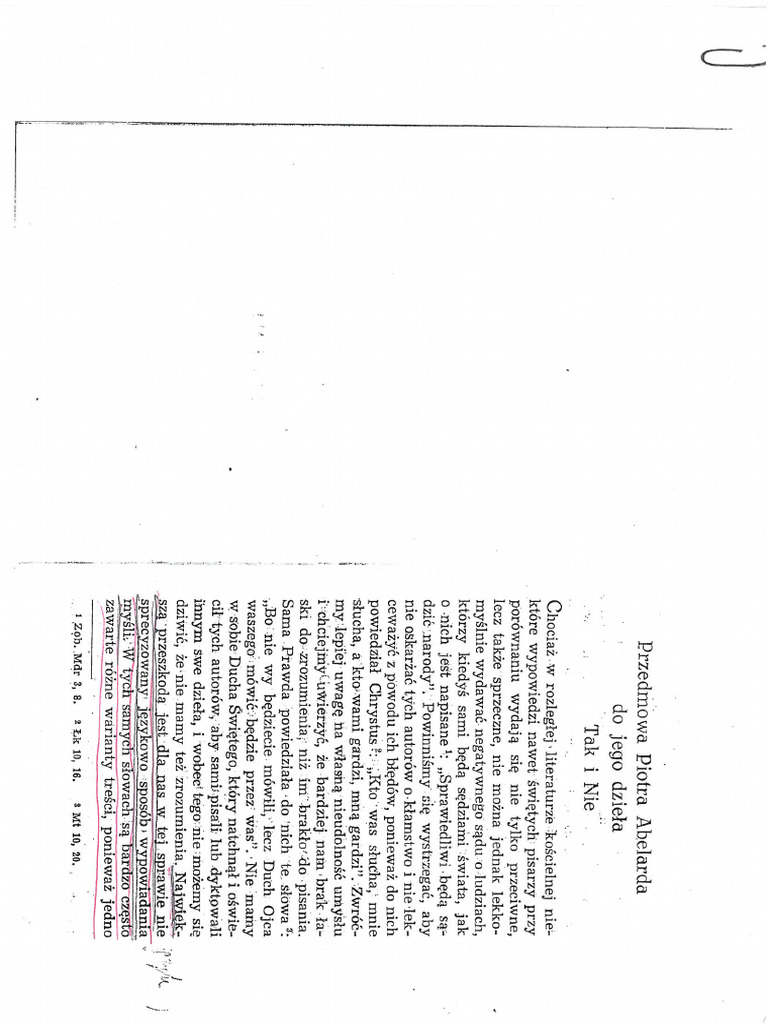 Abelard Piotr - Przedmowa Do Sic Et Non | PDF