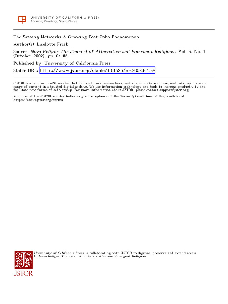 Frisk SatsangNetworkGrowing 2002 | PDF | Rajneesh