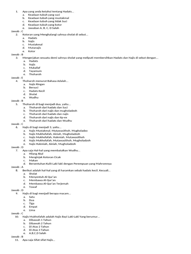 Soal Pas Ganjil Kelas 12 SMK Pai | PDF
