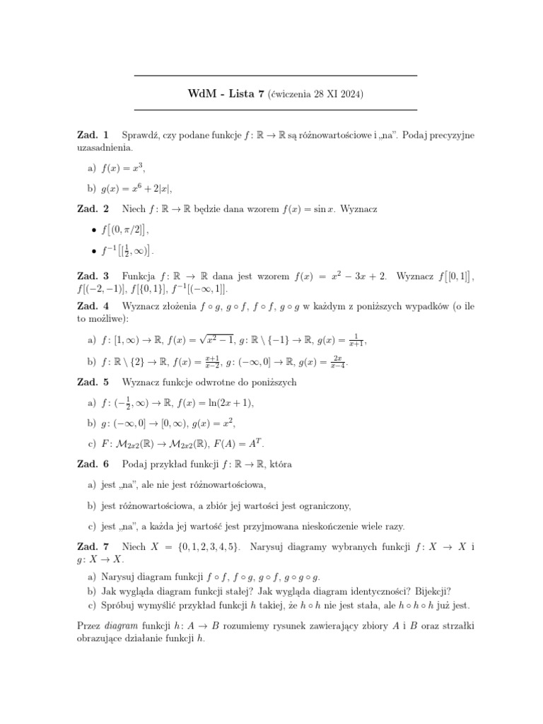 Lista 7 | PDF