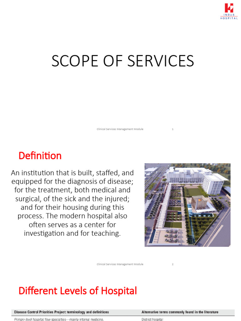 Session 2 15th March 2022 Scope of Services | PDF | Hospital | Public ...