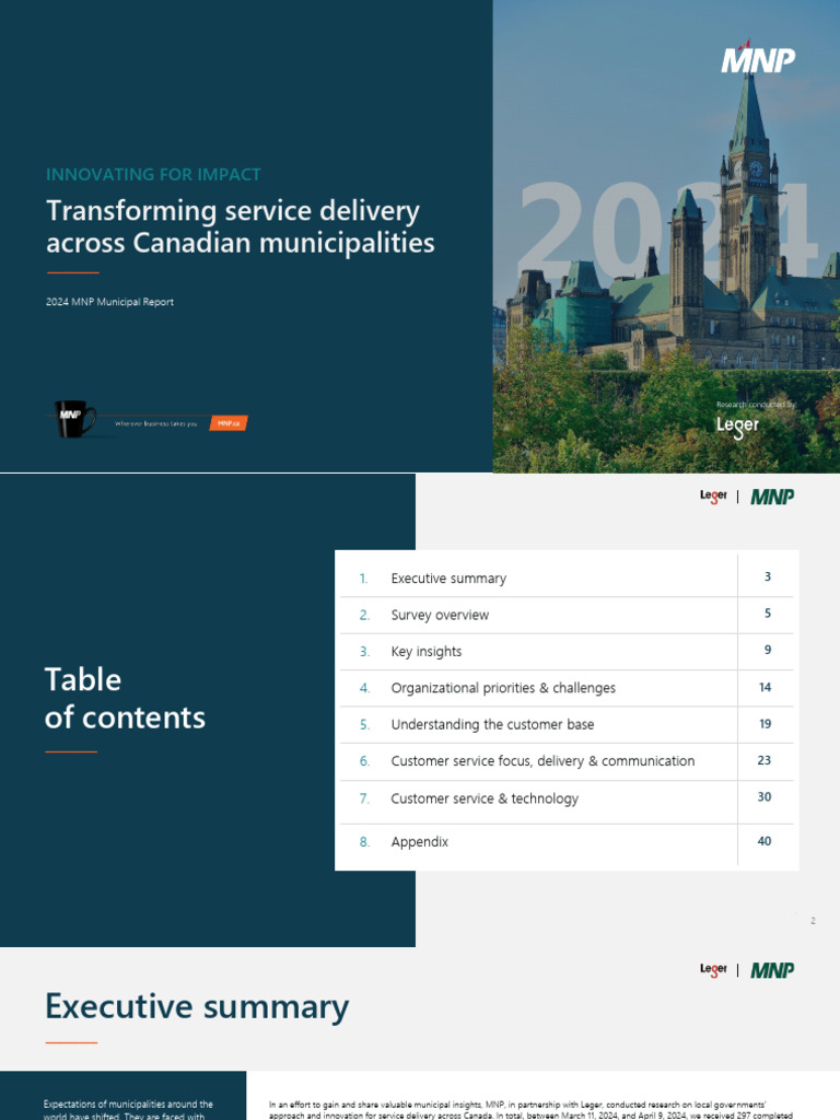 MNP 2024 Canadian Municipality Digital Transformation Report | PDF | Customer Service | Employee ...