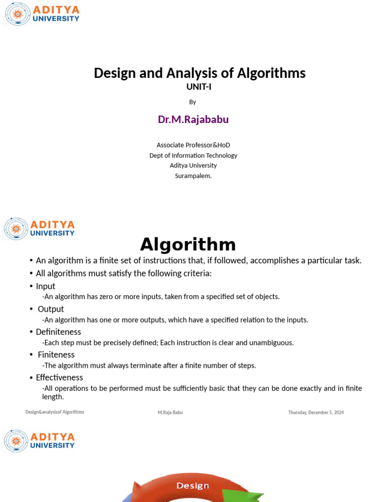 DAA_UNIT1 | PDF | Algorithms | Applied Mathematics DAA_UNIT1 | PDF | Algorithms | Applied Mathematics
