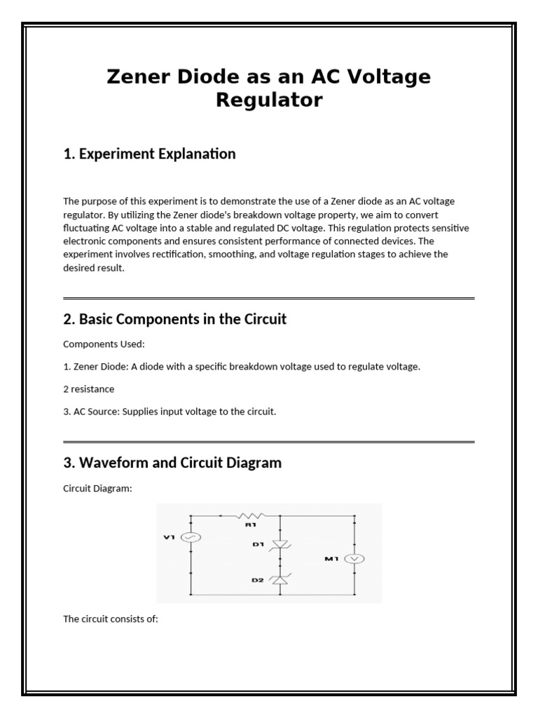 zener diode as an AC regulator_032656 | PDF