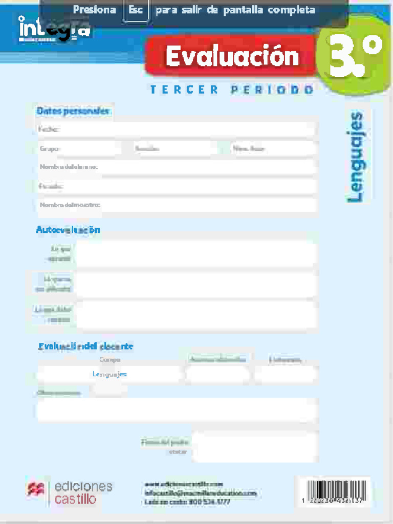 Claves 3° Tercer Periodo | PDF