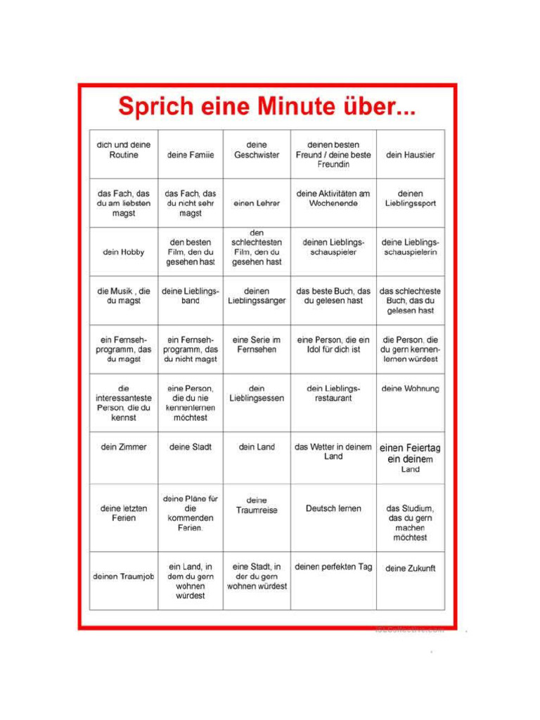 Sprich Eine Minute Uber | PDF