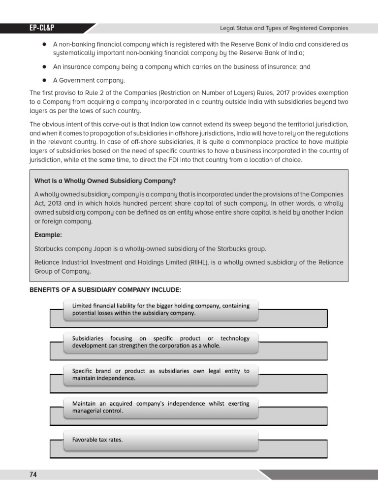 Types of Registered Companies in India | PDF