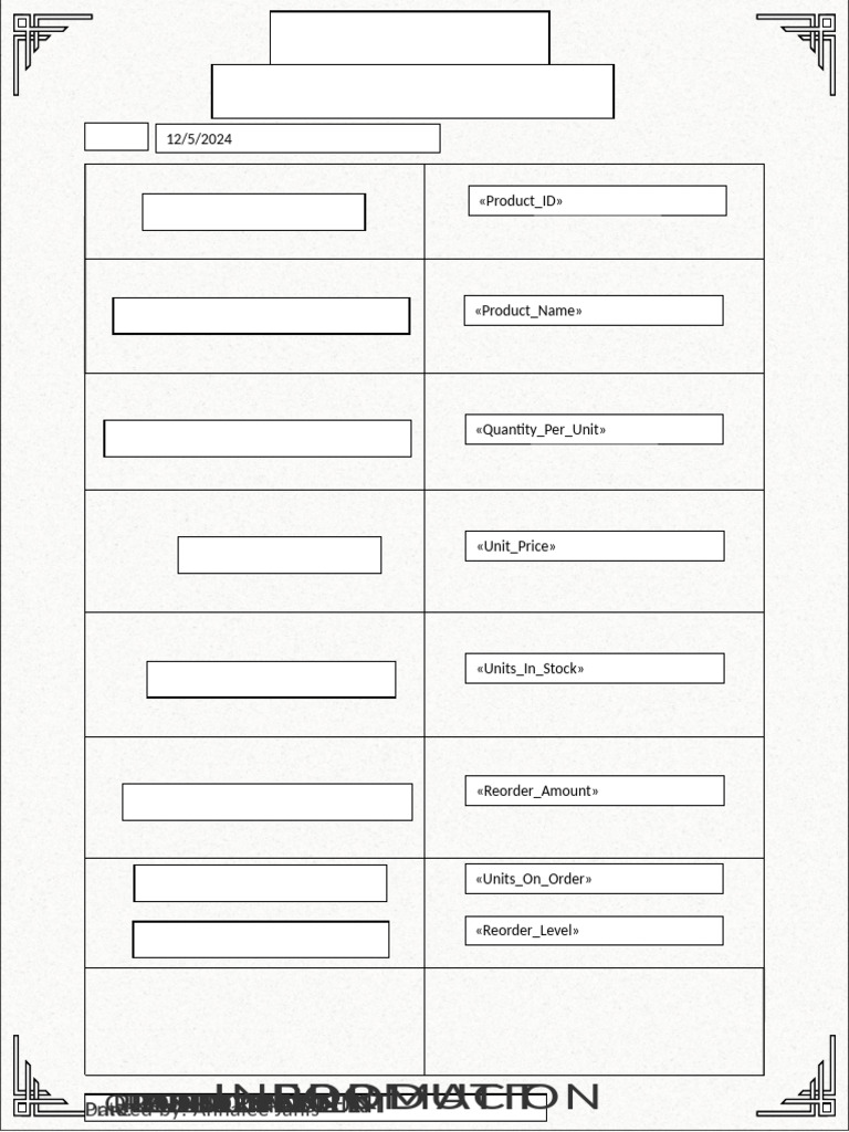 Product Inventory Table | PDF