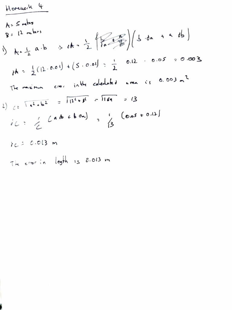 HW 4 Calculus | PDF