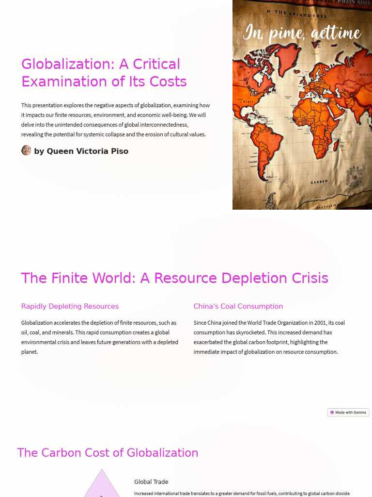 Globalization A Critical Examination of Its Costs | PDF | Globalization ...