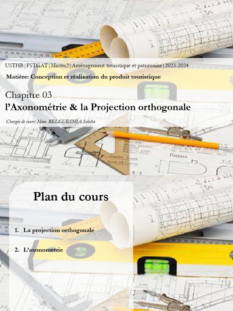 Axonométrie et Projection Orthogonale | PDF