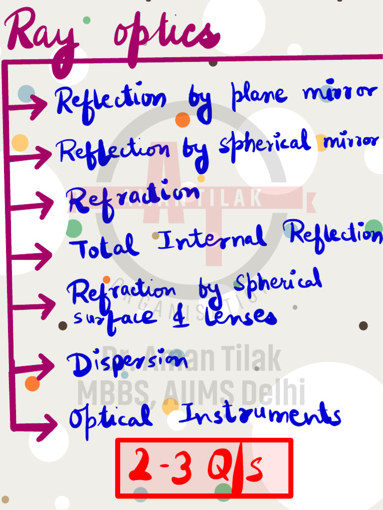 9.ray Optics and Optical Instruments | PDF | Optics | Refraction