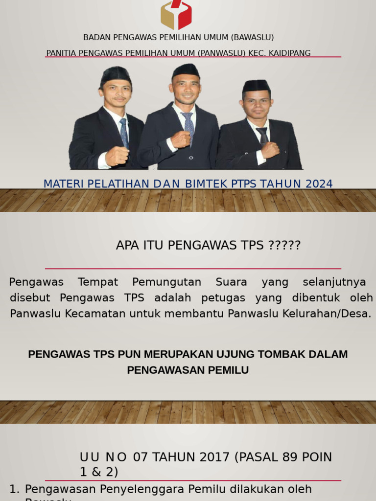Materi Pembekalan Pada Pelantikan PTPS | PDF