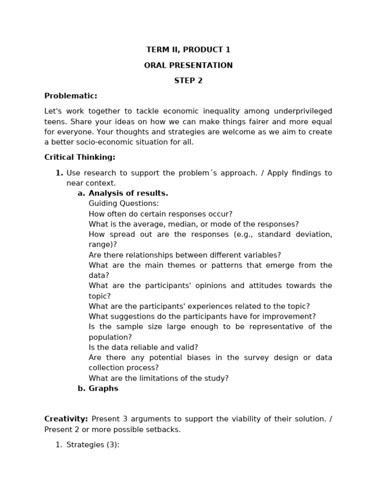 Oral Presentation Step 2 | PDF