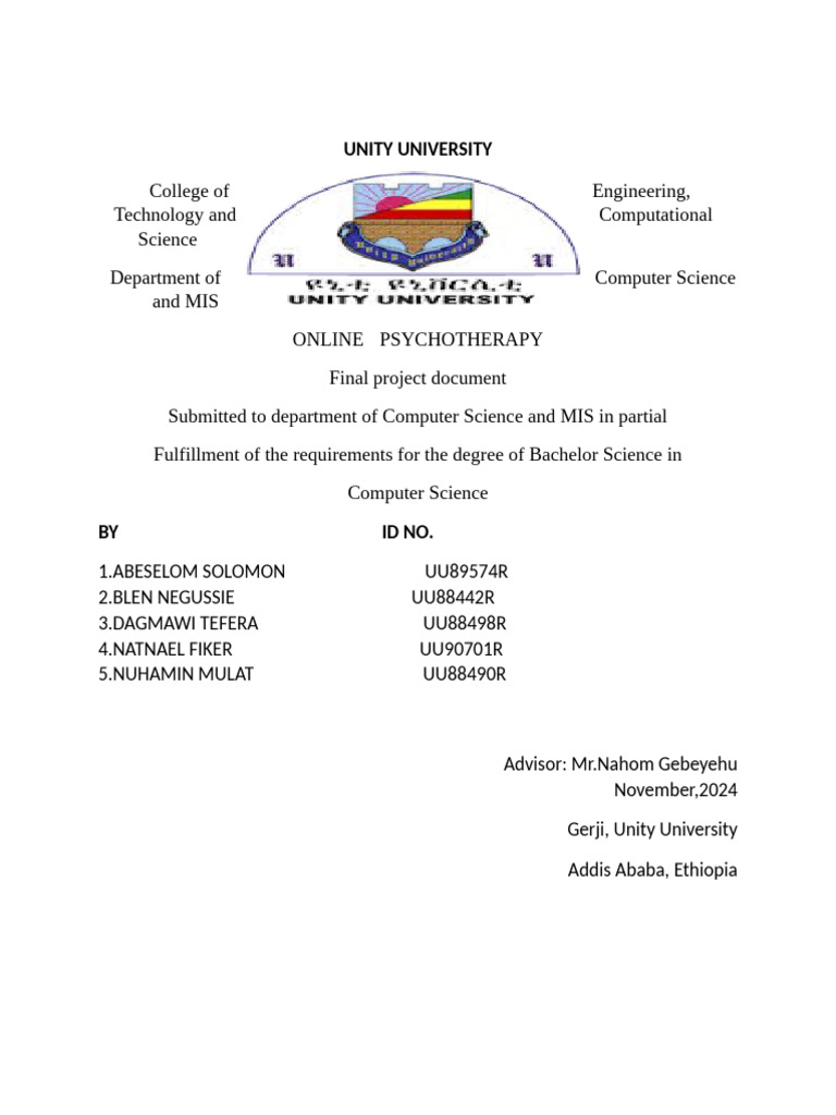 Final Project Cover Page | PDF