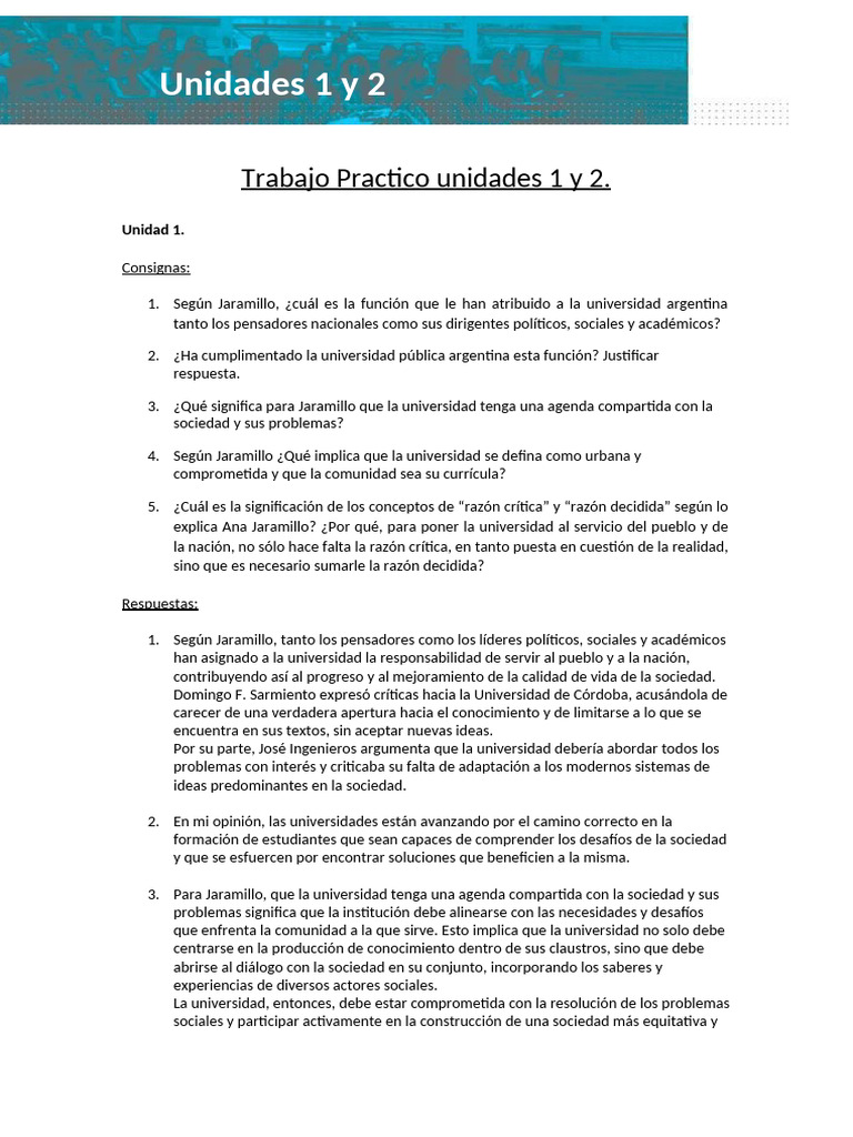 TP N°1 - Bauhoffer Mariano | PDF | Conocimiento | Universidad