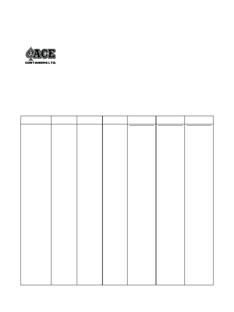 Ace Containers Invoice Statement | PDF