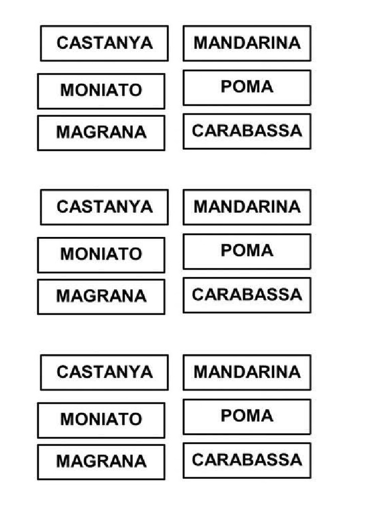 Paraules Relacionar | PDF