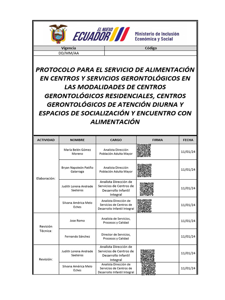 Protocolo de Alimentación para Adultos Mayores | PDF | Alimentos ...