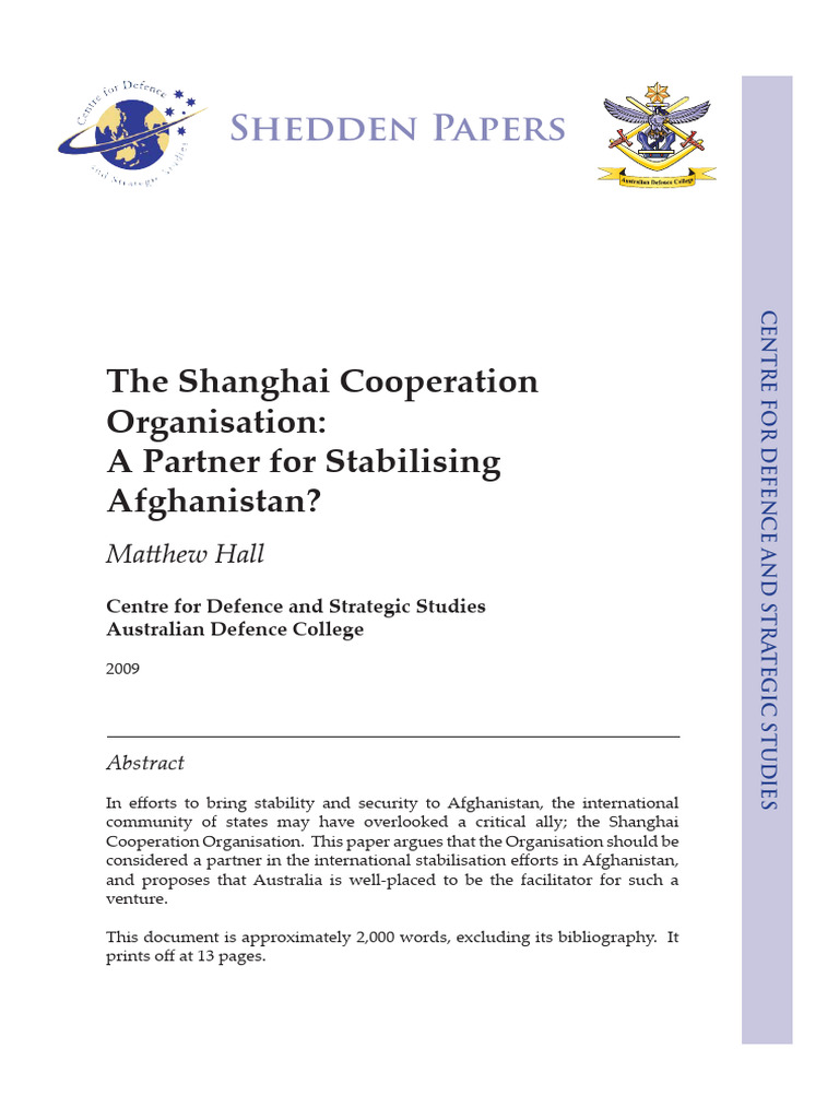 CDSS Shedden Hall SCO | PDF | Global Politics | International Relations