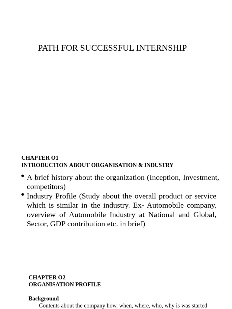 Successful Internship Path Guide | PDF | Swot Analysis | Business Economics