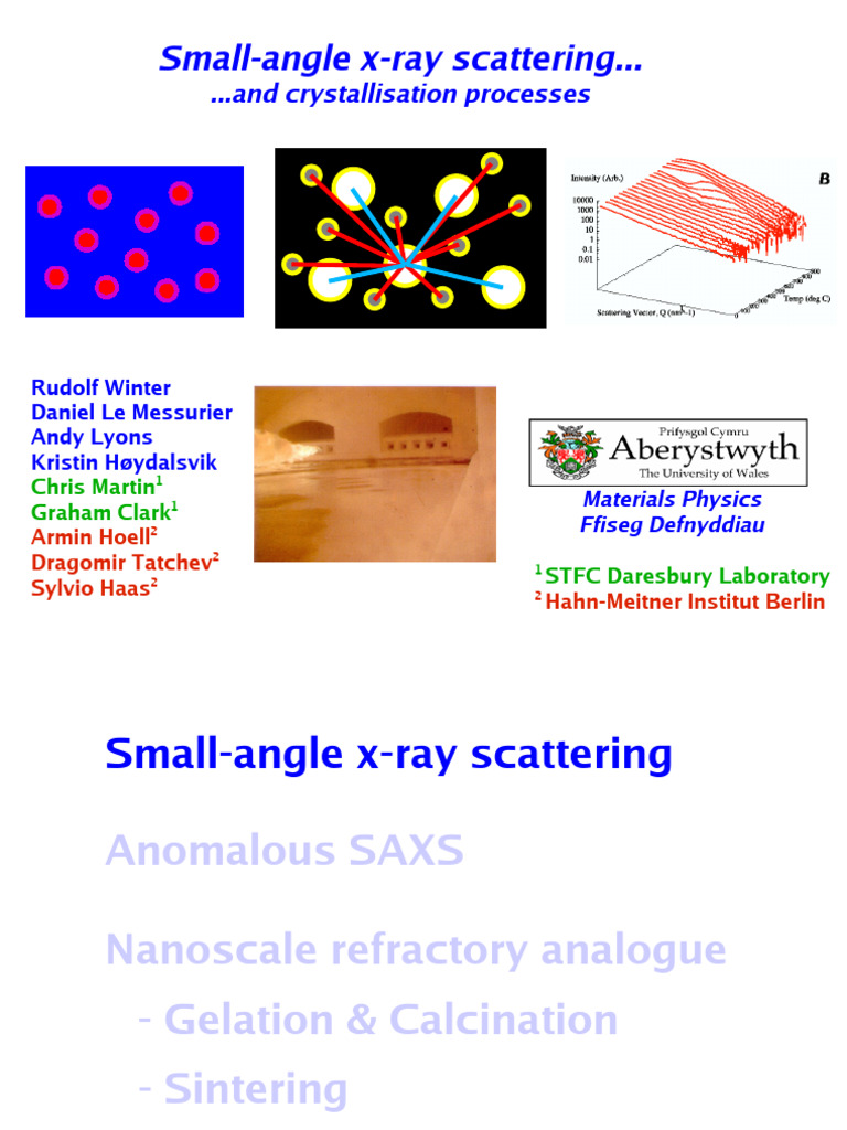 Small-Angle X-Ray Scattering Techniques | PDF | Scattering | Physical Sciences