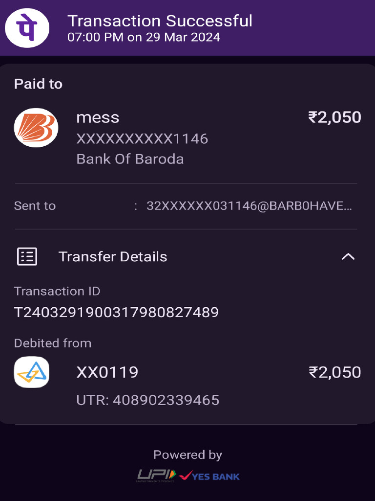 February mess bill | PDF