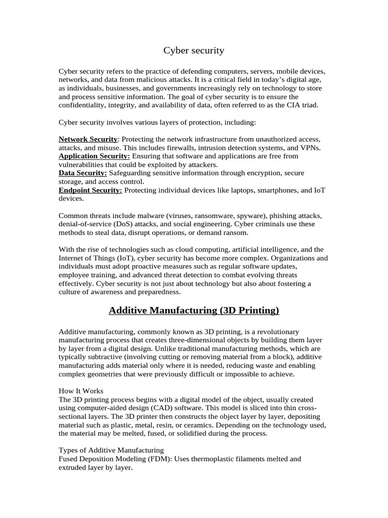 Cyber Security Pdf Computer Security Security
