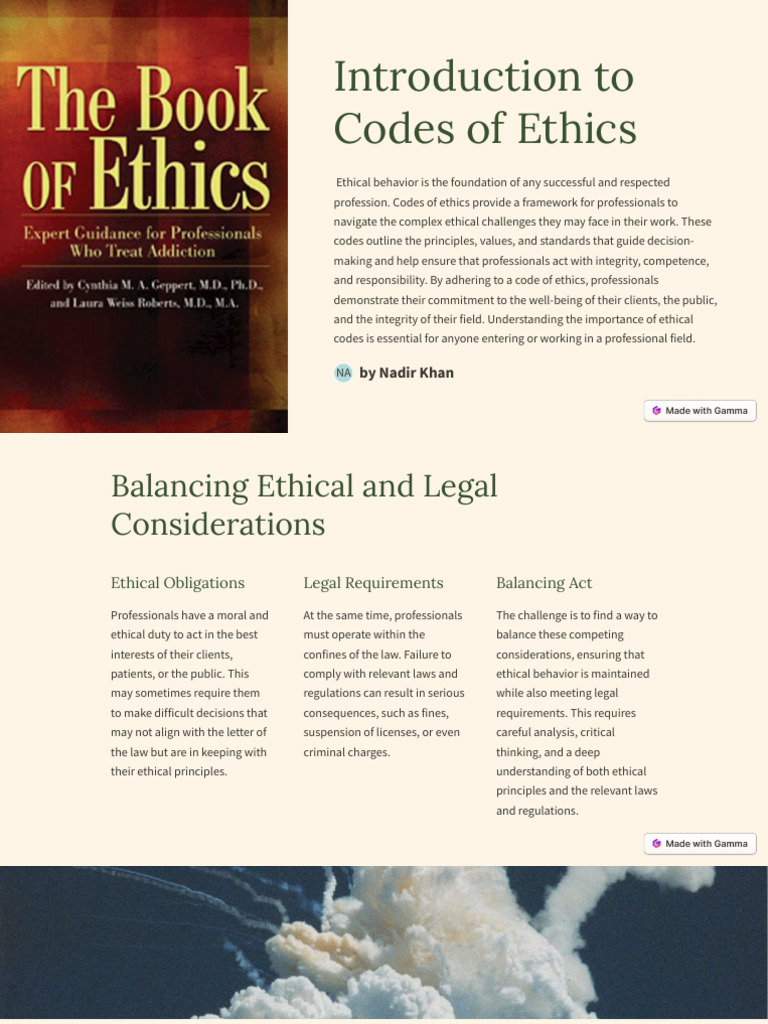 Introduction To Codes of Ethics | PDF | Accountability | Integrity
