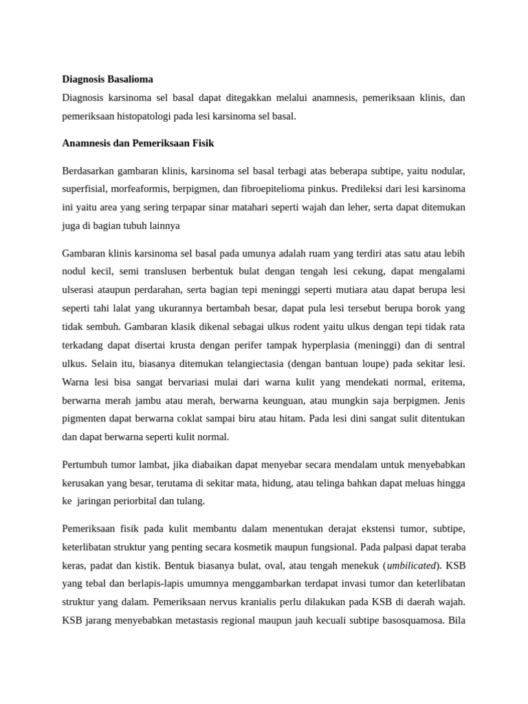 Diagnosis Basalioma | PDF