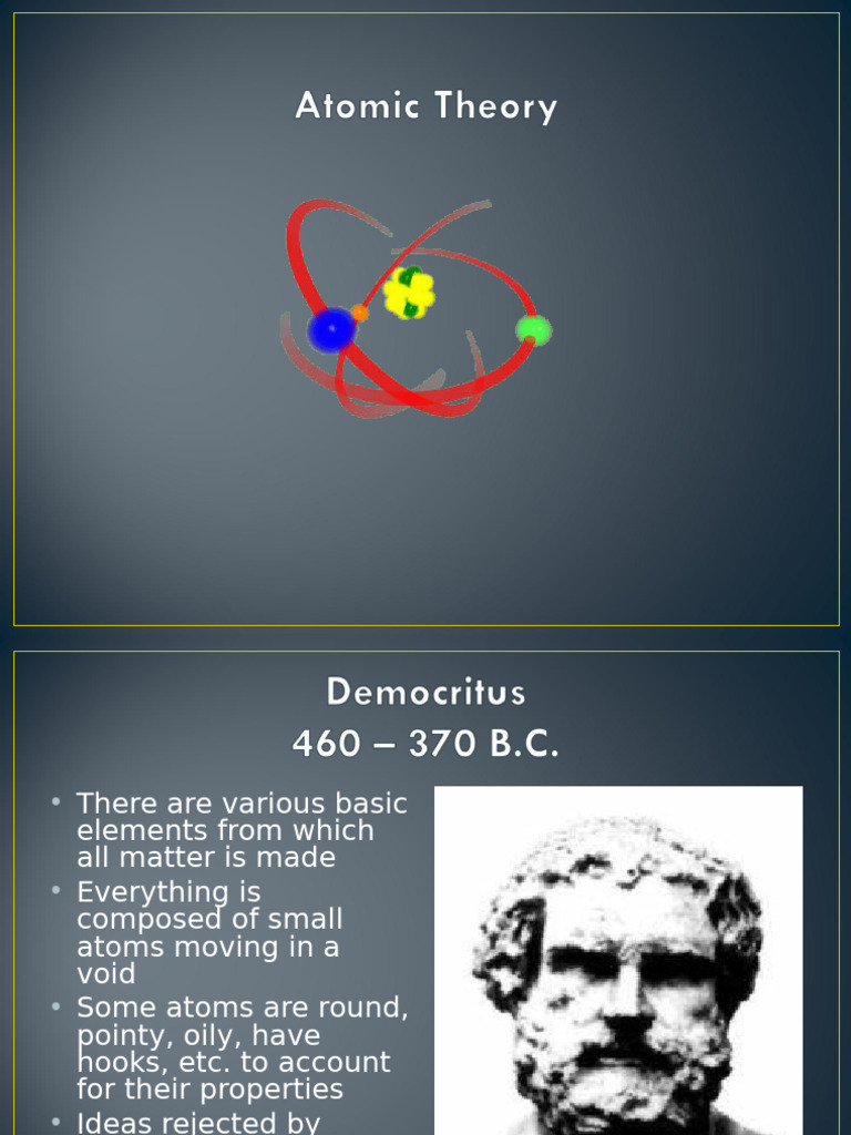 History of Atom Ppt | PDF