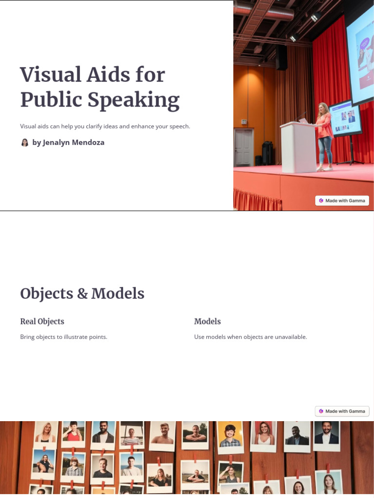 Visual Aids For Public Speaking | PDF