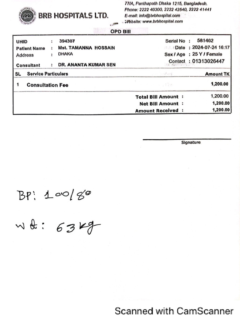 Doctor's Bill | PDF