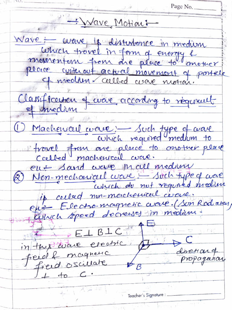 Wave Motion Notes | PDF