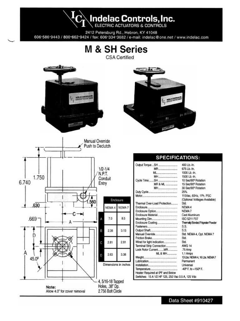 Indelac MSH Series | PDF