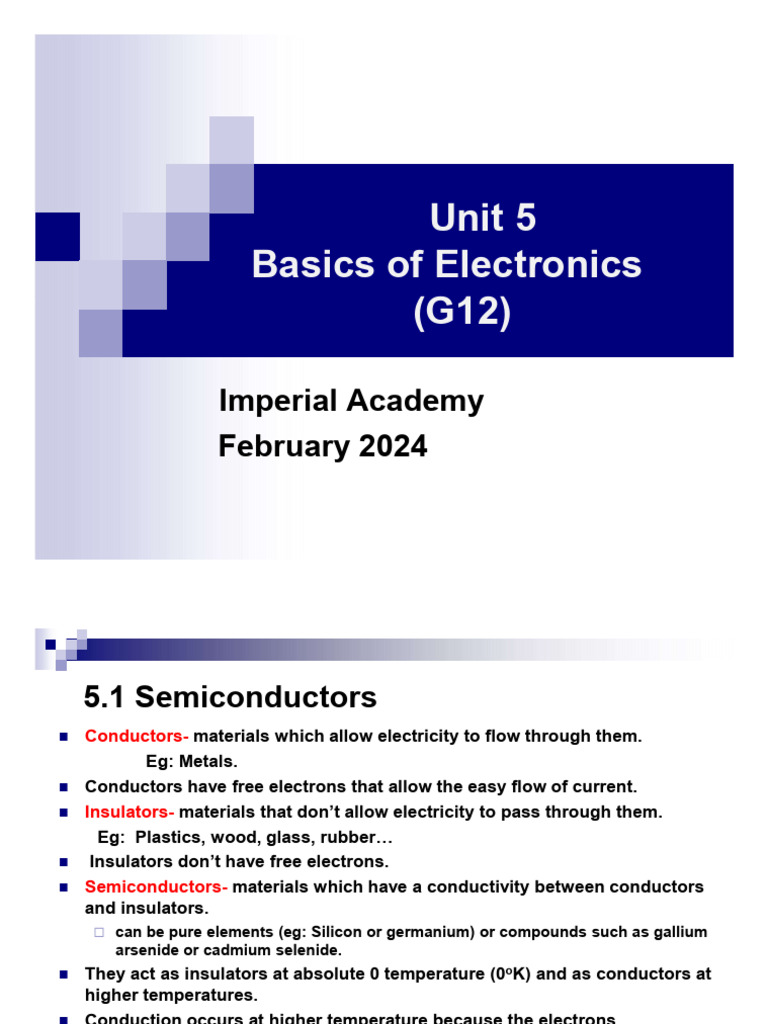 Physics Unit5 Basic Electronics | PDF | Bipolar Junction Transistor | Rectifier