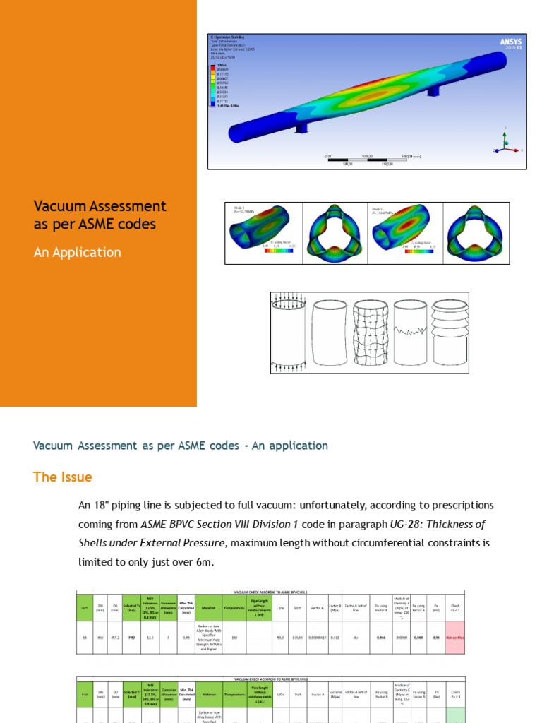 Vacuum Assessment for ASME Piping | PDF | Buckling | Stress (Mechanics)